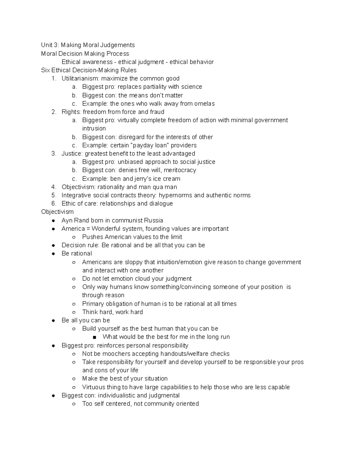 Unit 3: Making Moral Judgements and Ethical Decision Making Process ...