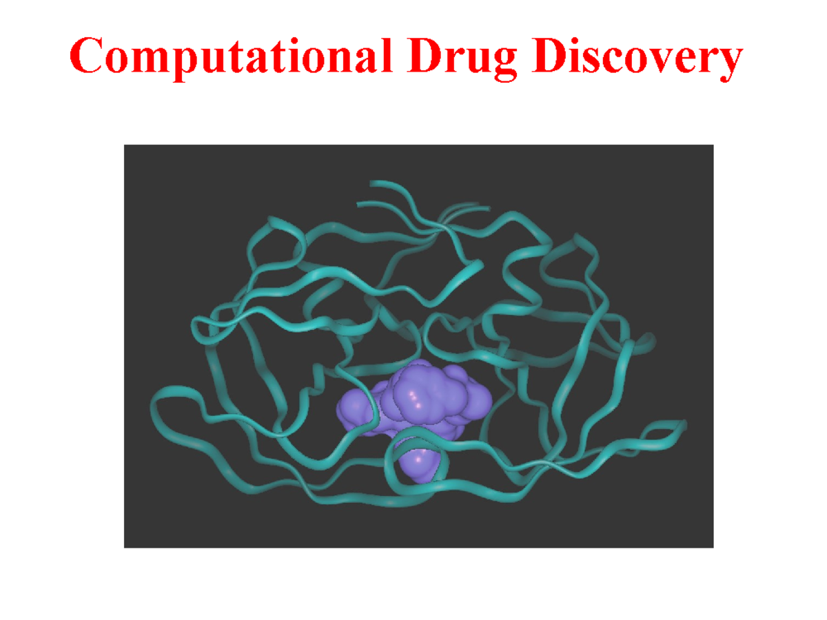 Lecture slides, lectures 5 - computational drug discovery ...