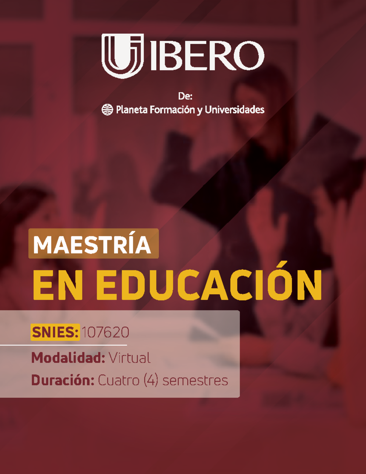 Brochure Maestria EN Educacion Virtual Ibero-min - EN EDUCACIÓN MAESTRÍA Modalidad: Virtual ...