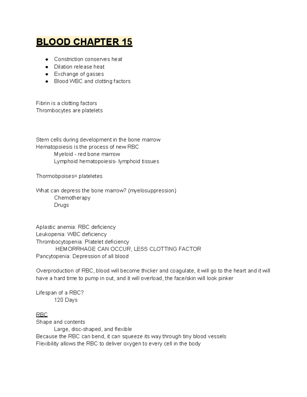Chapter 15 - Anatomy and physiology- blood - BLOOD CHAPTER 15 ...