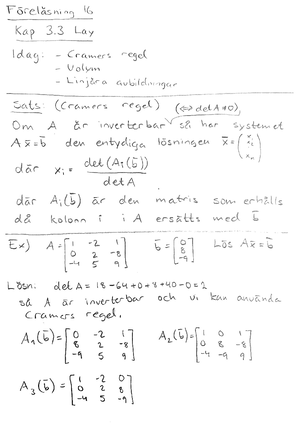 [Solved] Skulle ngon kunna hjlpa mig med detta Otroligt tacksam a Fr - Linjär algebra (MVE480 ...