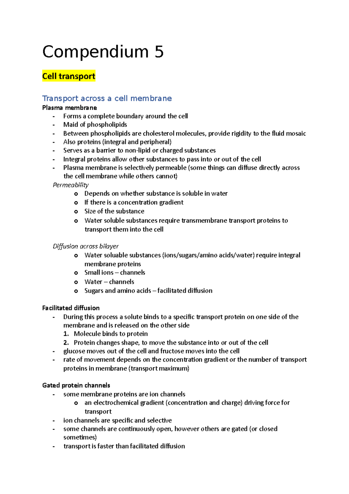 Compendium 5 - ilecture notes for compedium 6 HUMB1000 - 2022 ...