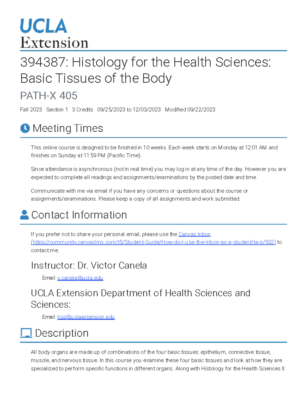 394387 Histology for the Health Sciences Basic Tissues of the Body PATH ...