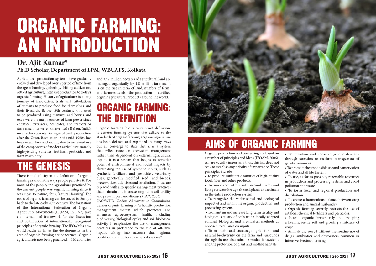 003 Organic Farming - Student - JUST AGRICULTURE | Sep 2021 16 JUST ...