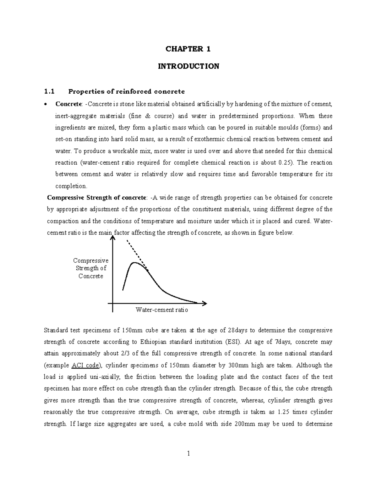 Chapter 1. Introduction docxLecture notes of Reinforced concrete ...