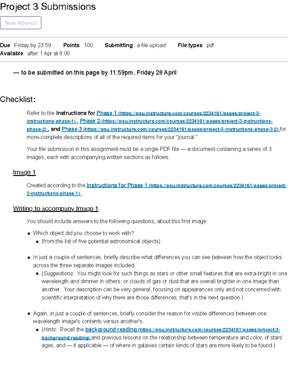 Project 3 Submissions - Project 3 Submissions Due Friday by 23:59 ...