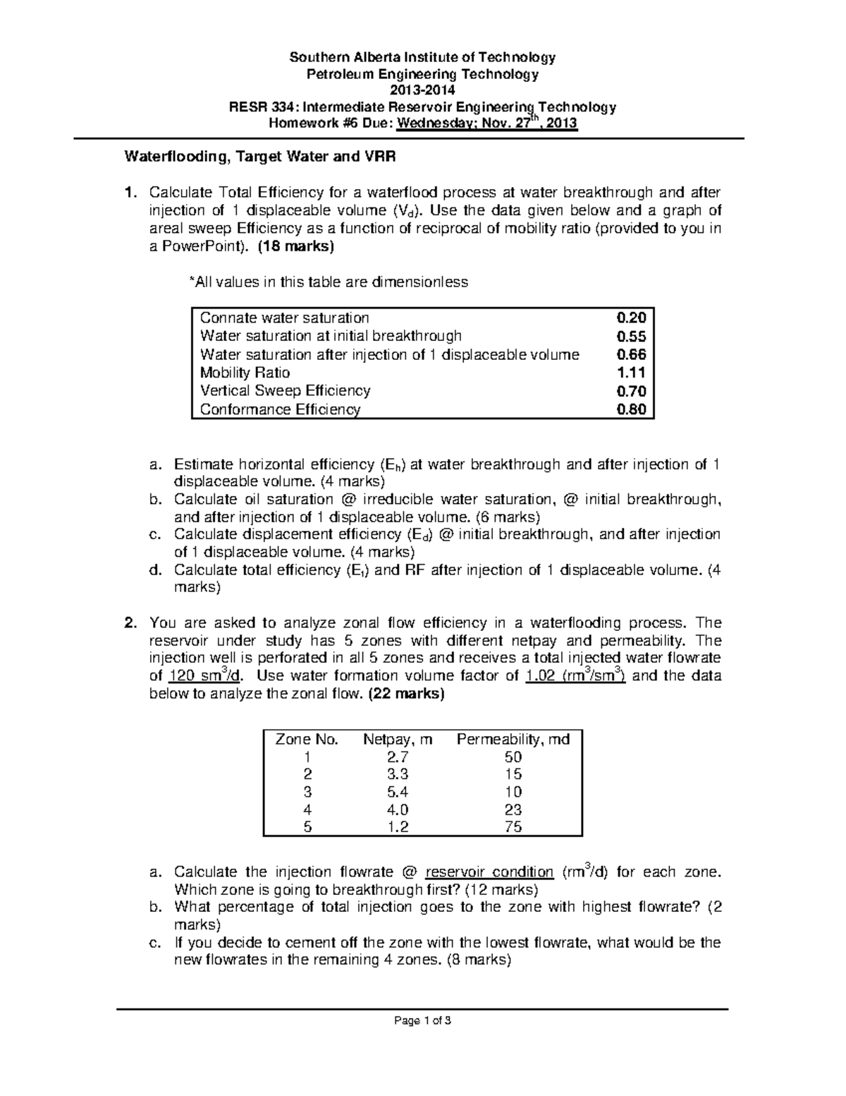 Steady State Radial Flow with Altered zone for incompressible fluids - RESR344 - SAIT ...