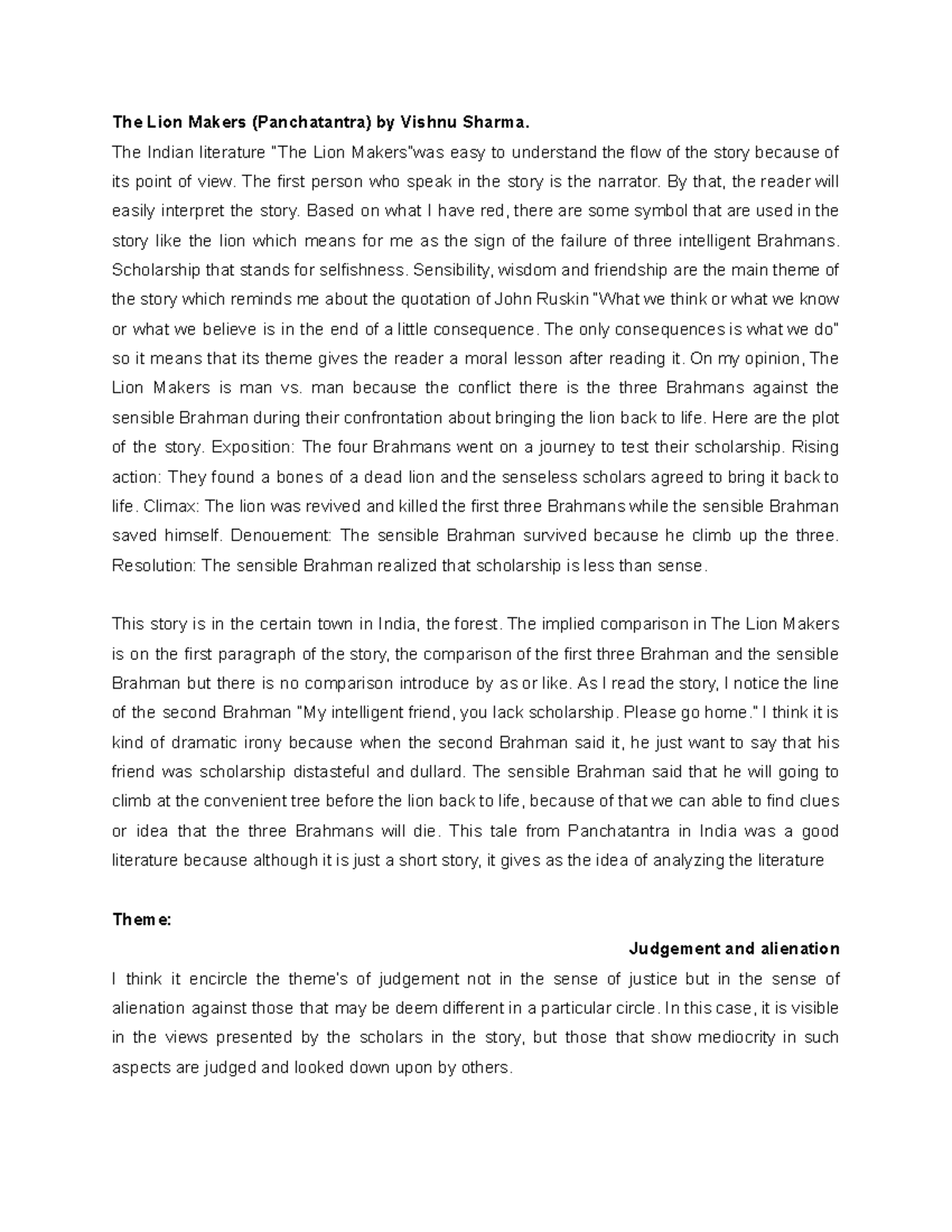 The Lion Makers (Panchatantra) by Vishnu Sharma - The Indian literature ...