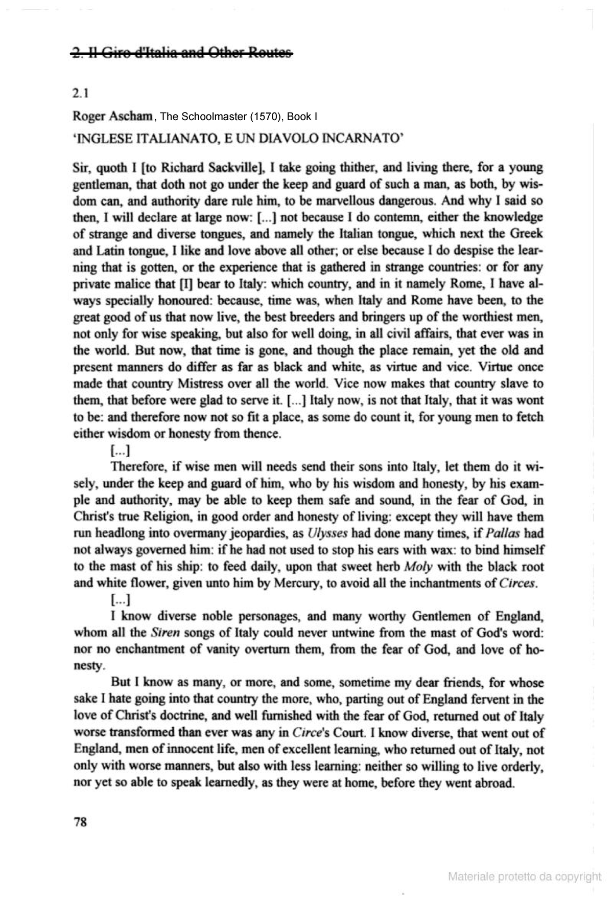 5. The Schoolmaster - Testo roger ascam - Letteratura Inglese - , The ...