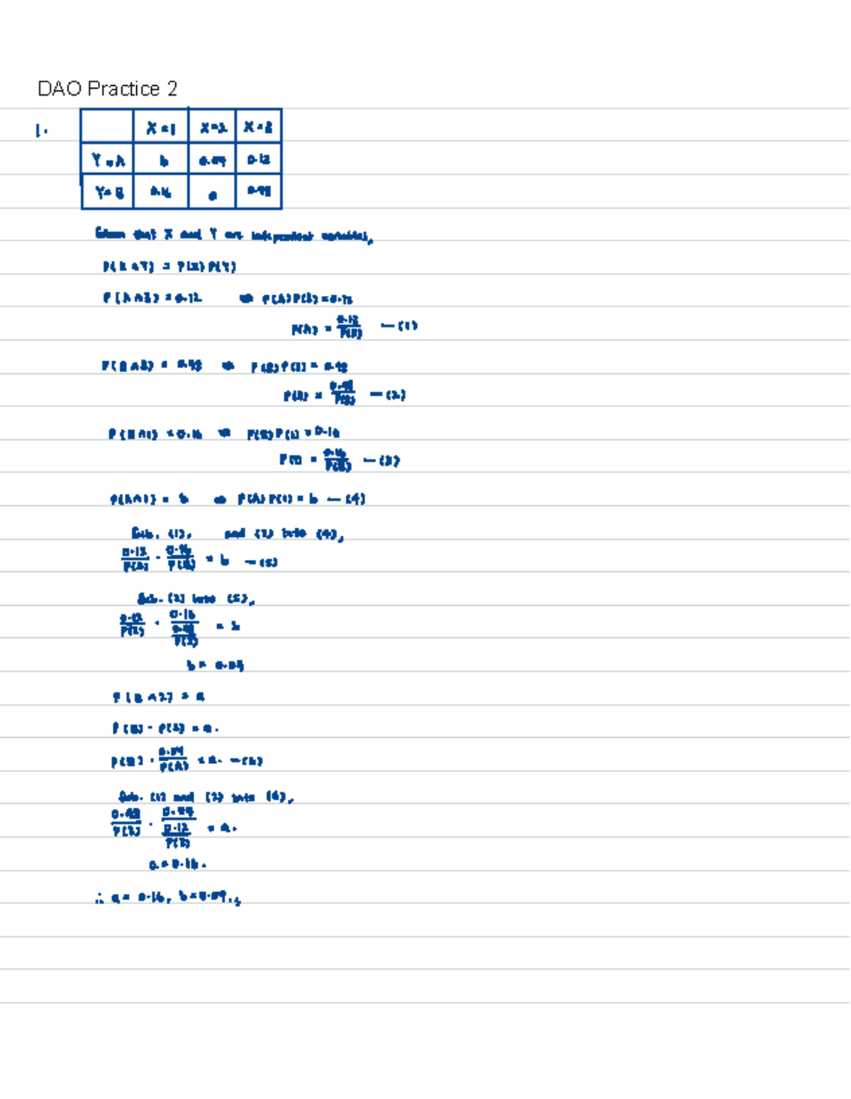 DAO Practice 2 - Helpful for final exam - DAO Practice 2 ####### 1 ...