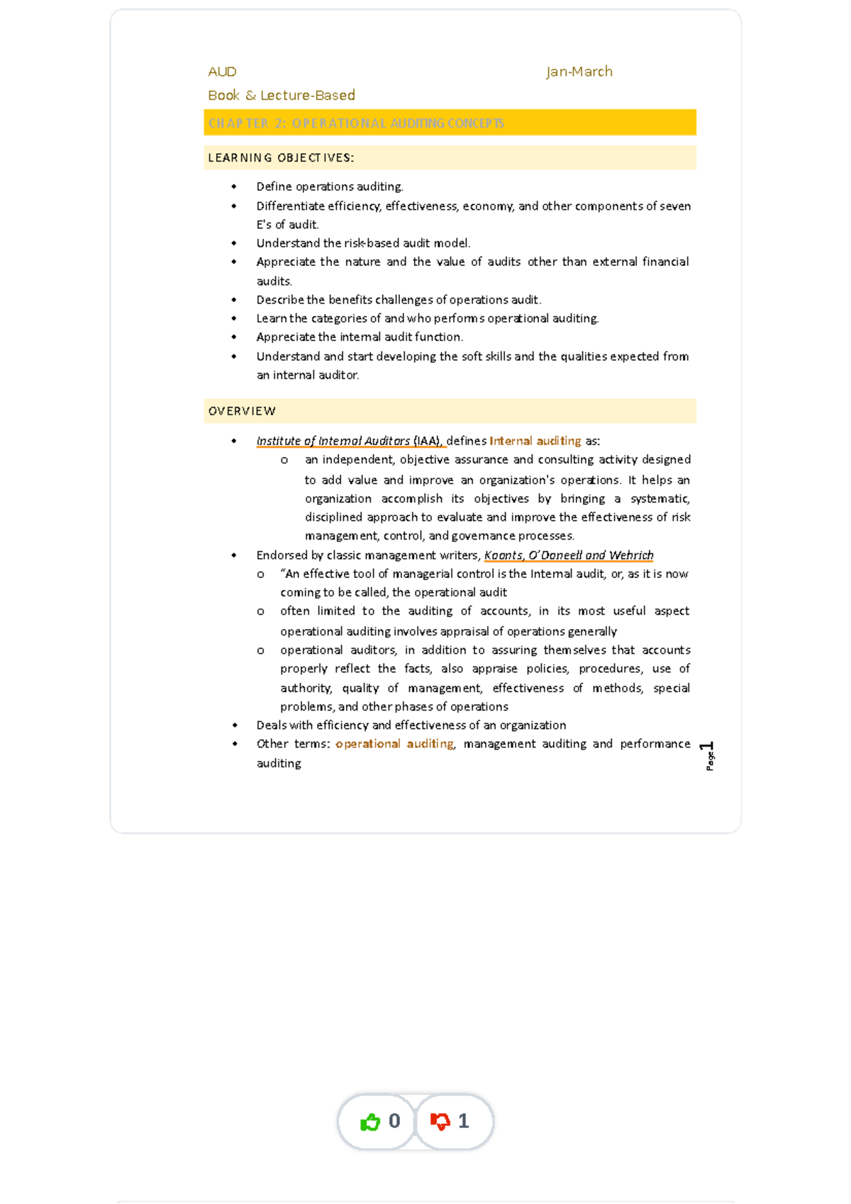 Chapter-2-op-aud compress - Book & Lecture-Based CHAPTER 2: OPERATIONAL AUDITING CONCEPTS - Studocu