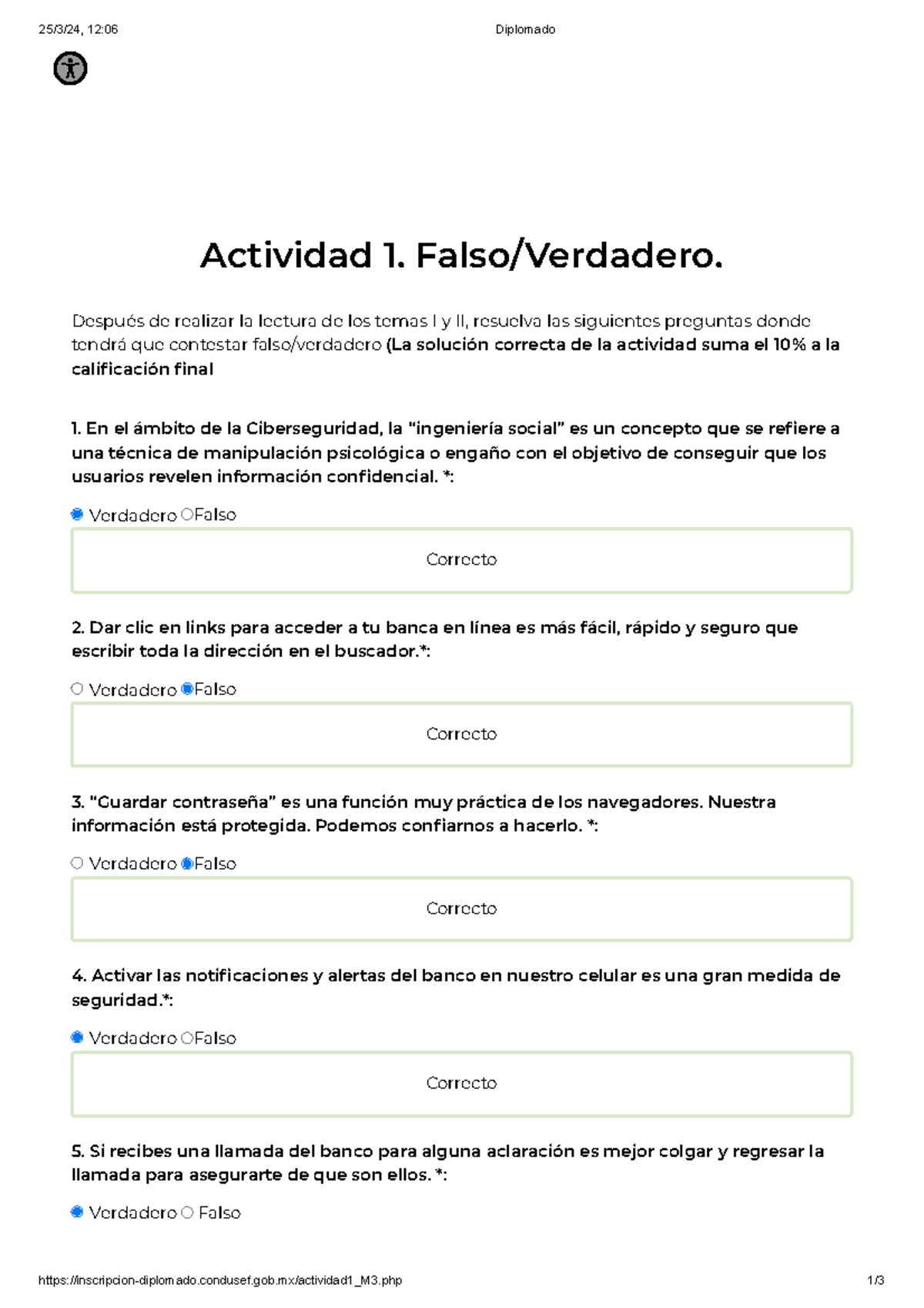 Diplomado actividad 1 modulo 3 - 25/3/24, 12:06 Diplomado - Studocu