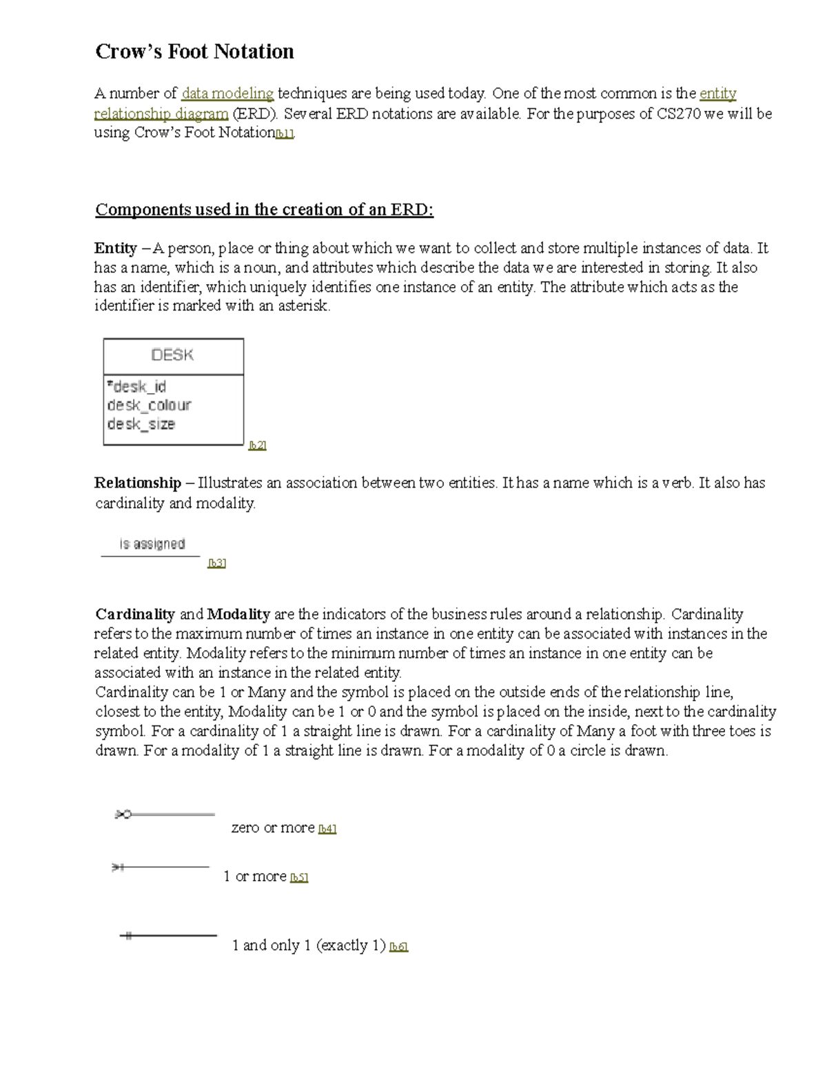 Crow’s Foot Notation - A number of data modeling techniques are being ...