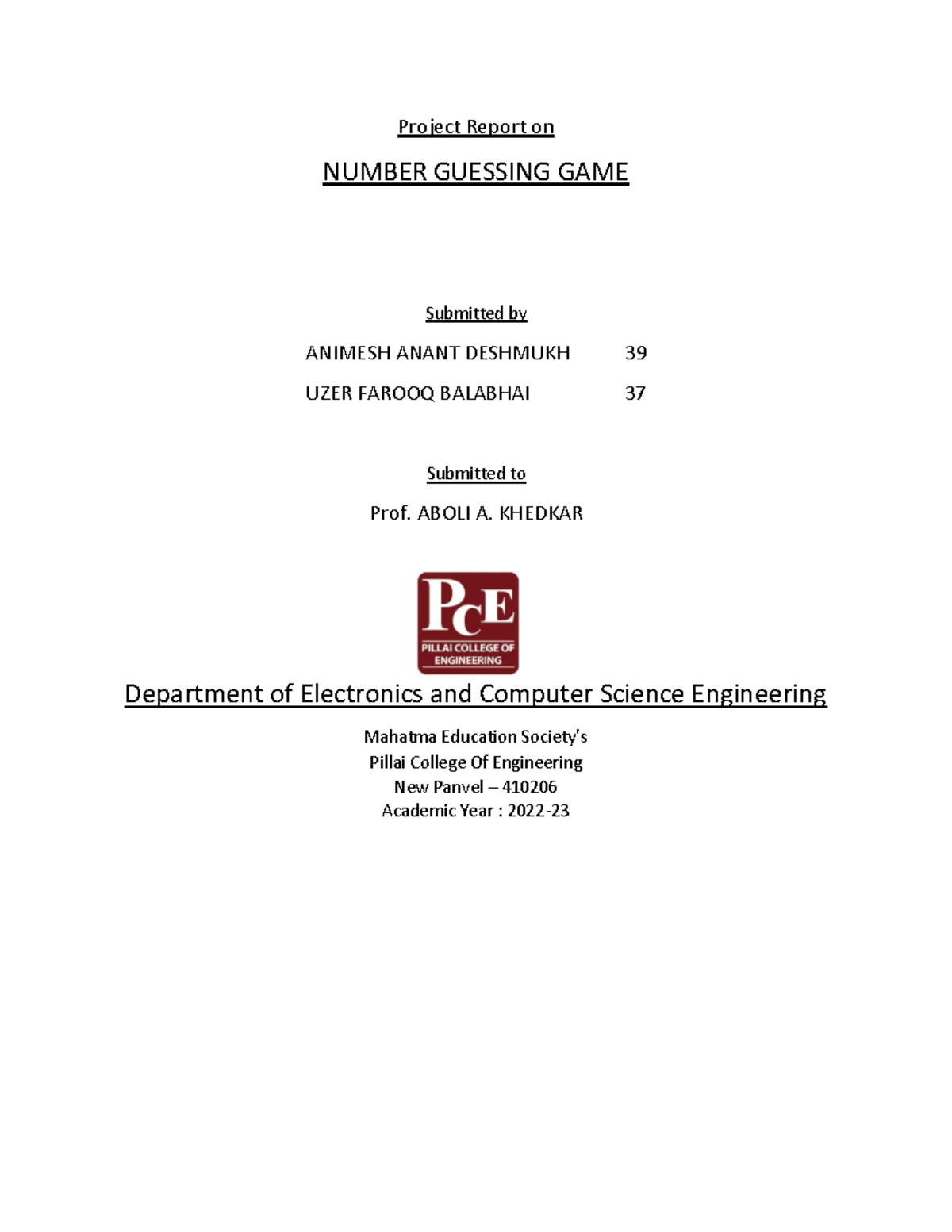 DOC-20230118-WA0062 - Report on number guessing game - Project Report ...