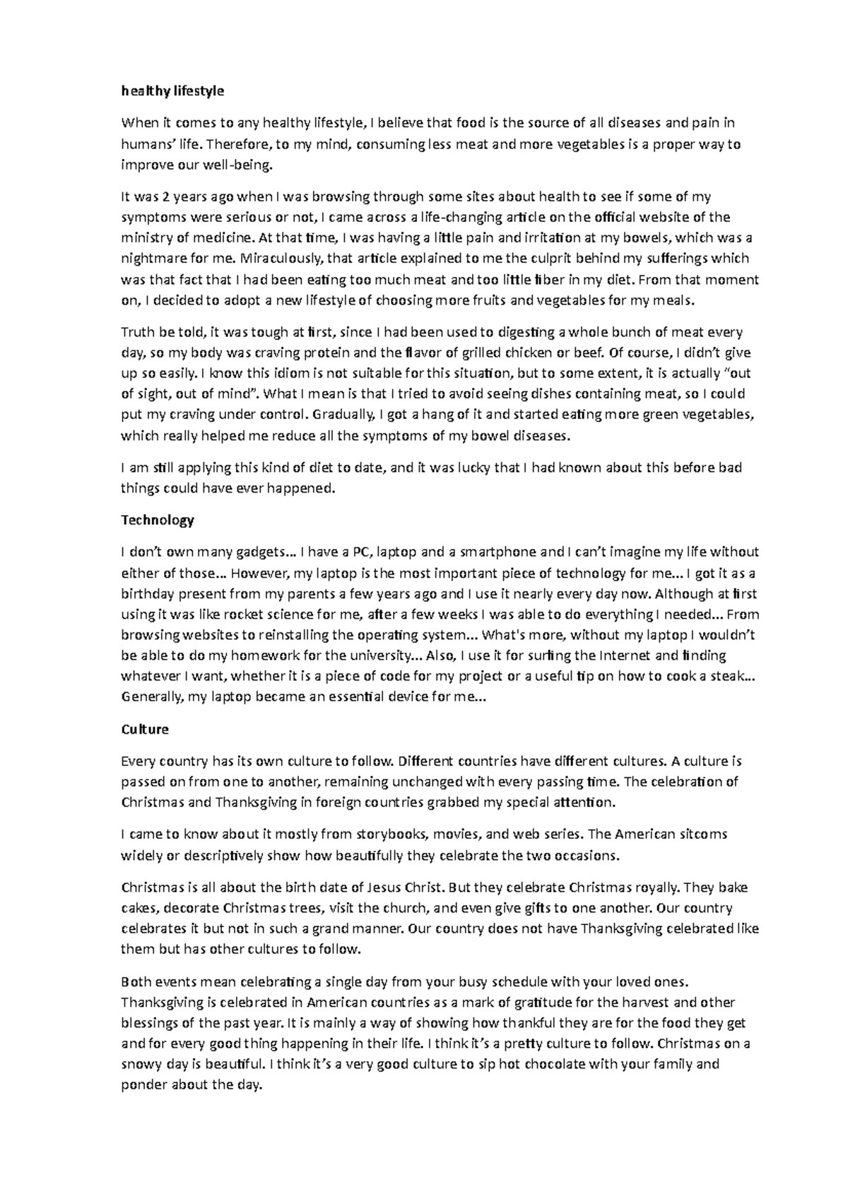 Healthy lifestyle parrt - healthy lifestyle When it comes to any ...