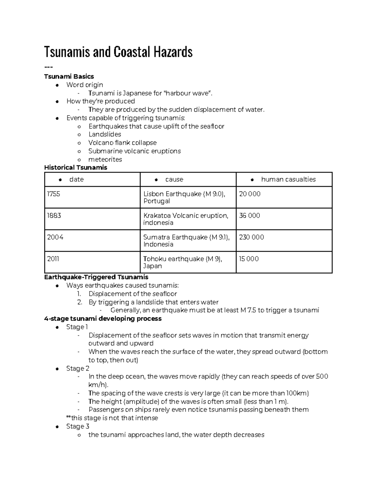 tsunamis and coastal hazards - Tsunamis and Coastal Hazards - Tsunami ...