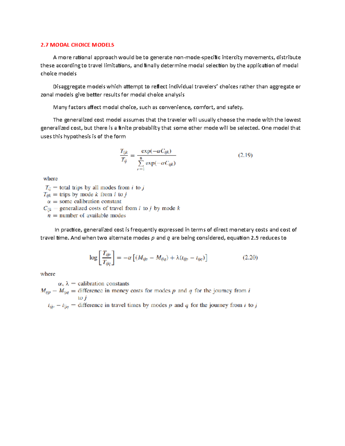 2 - Useful for you - 2 MODAL CHOICE MODELS A more rational approach ...