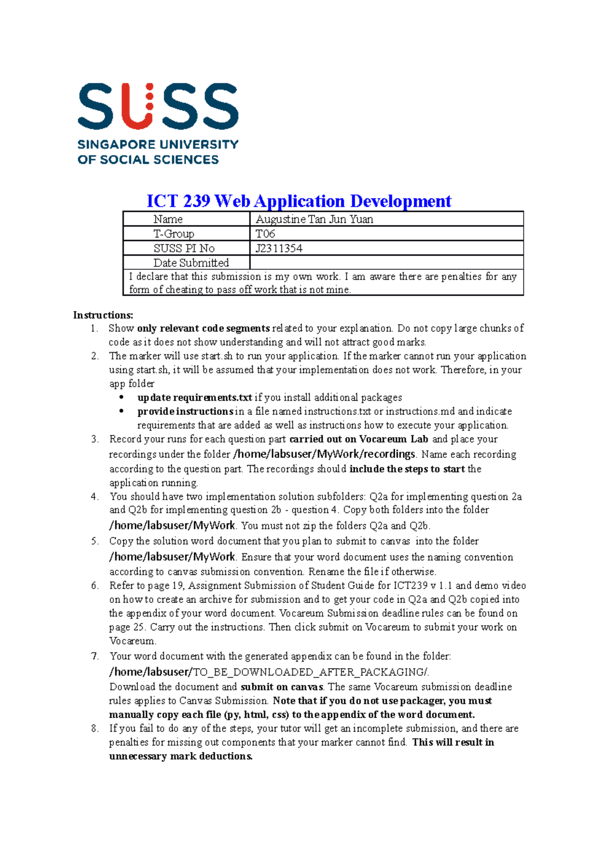ICT239-Jul 2023 TMA Solution Template-1 - ICT 239 Web Application ...