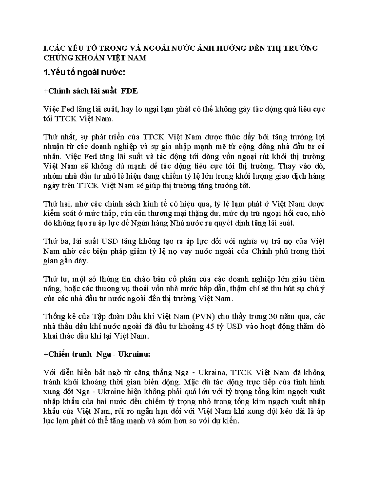 NHÓM-1-TTTC - Thống kê - IÁC YẾU TỐ TRONG VÀ NGOÀI NƯỚC ẢNH HƯỞNG ĐẾN ...