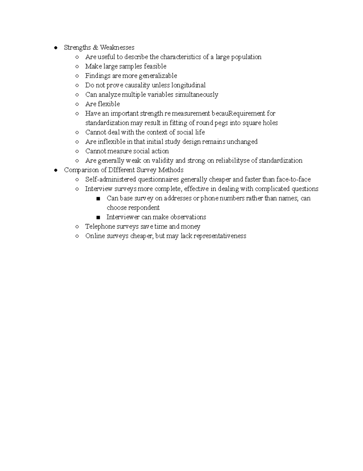 Survey Methods Strengths Weakness - Strengths & Weaknesses Are useful ...