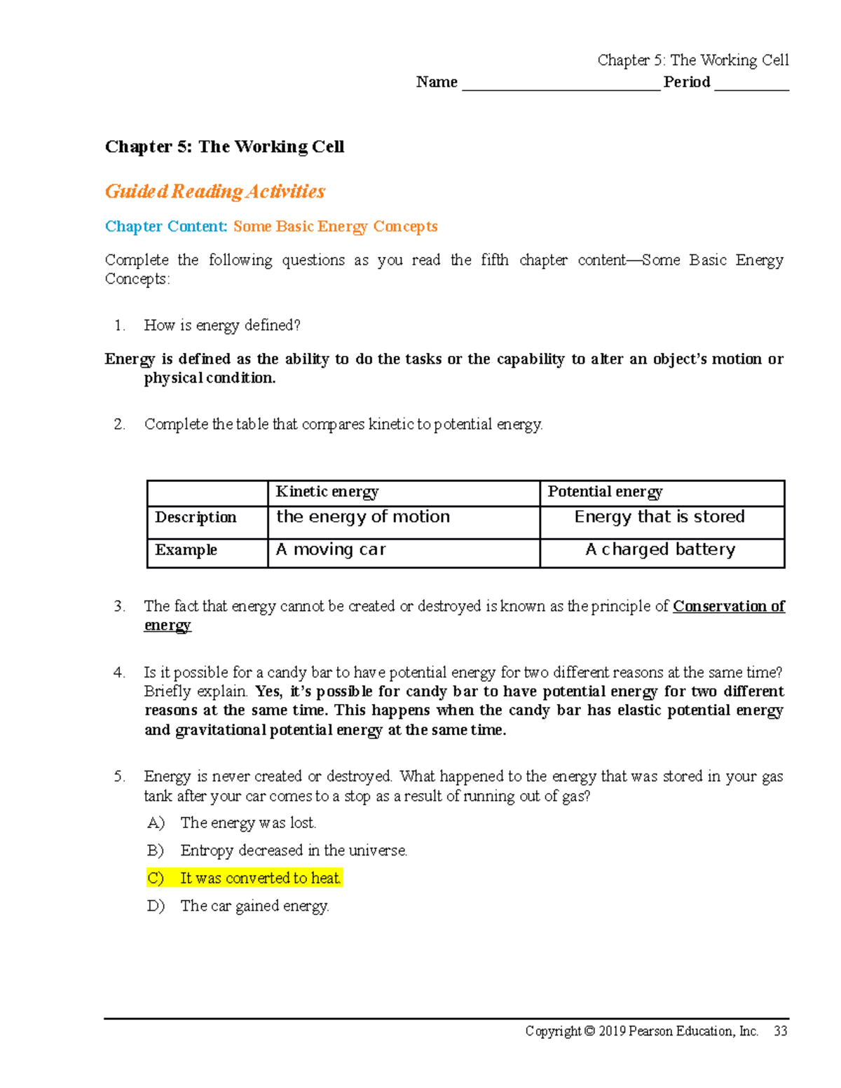 Active Reading Guide Activity 05 - Name ________________________ Period ...