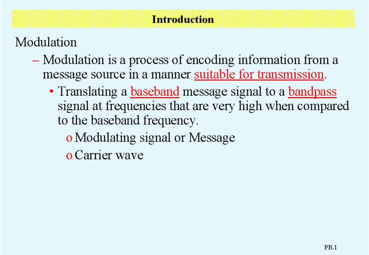 [Slide] Passband - Digital Modulation - Introduction Modulation ...