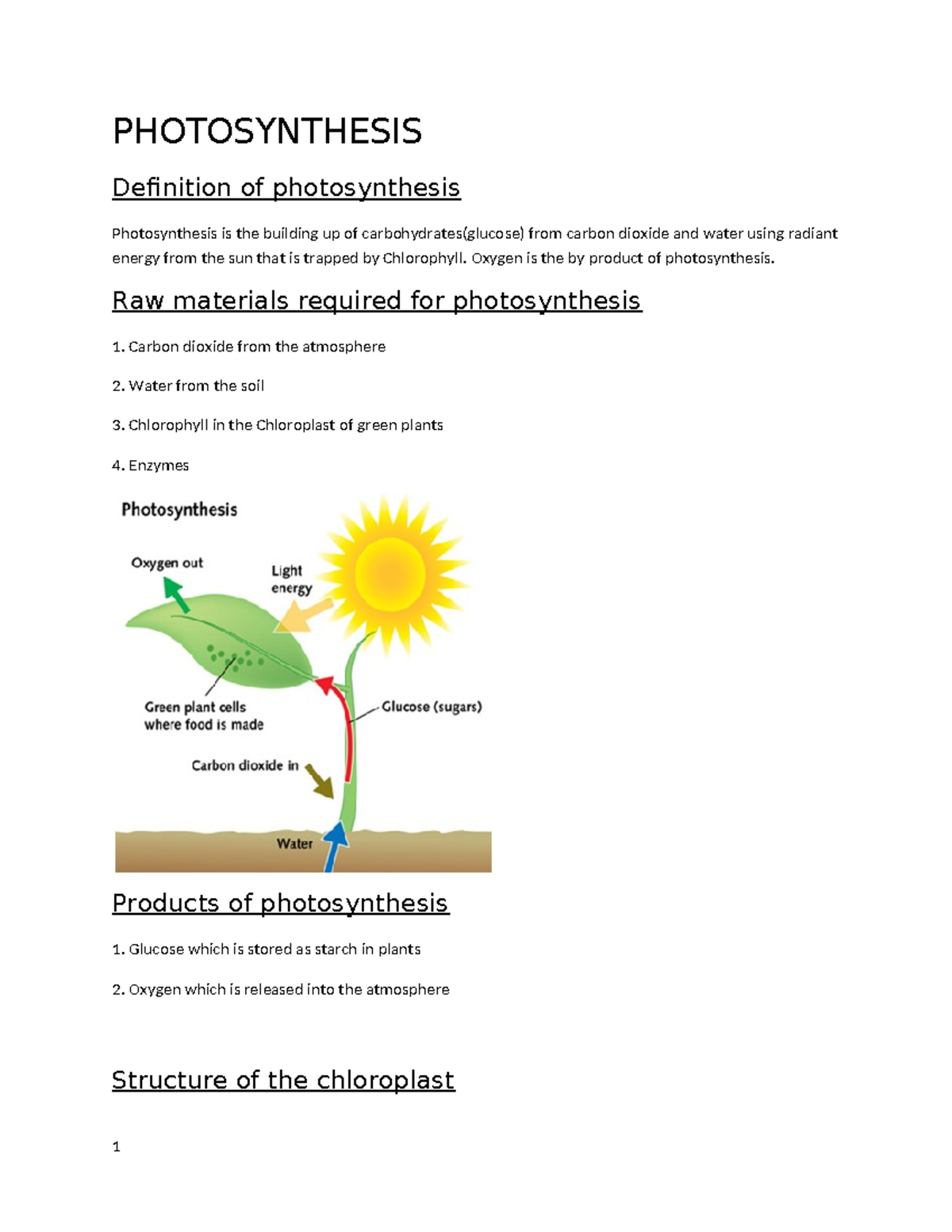 Photosynthesis - PHOTOSYNTHESIS Definition of photosynthesis ...