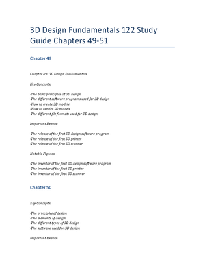 3D Design Fundamentals 122 Study Guide Chapters 19-21 - 3D Design ...