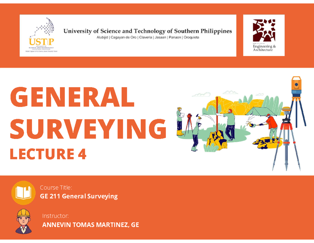 Lecture-4 General Surveying - GENERAL SURVEYING LECTURE 4 ...