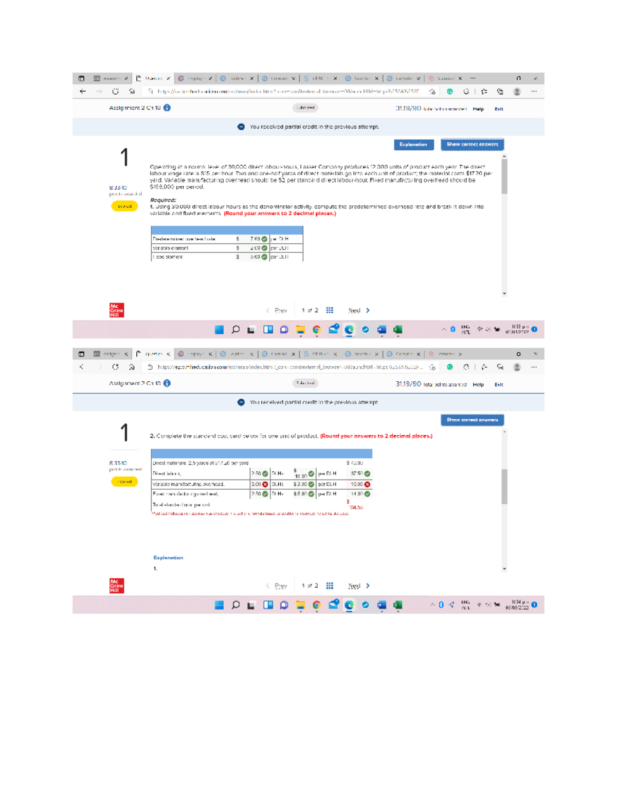 Assignment 2 CH 10 mgmt acct - ACCT 322 - Problem # - Studocu