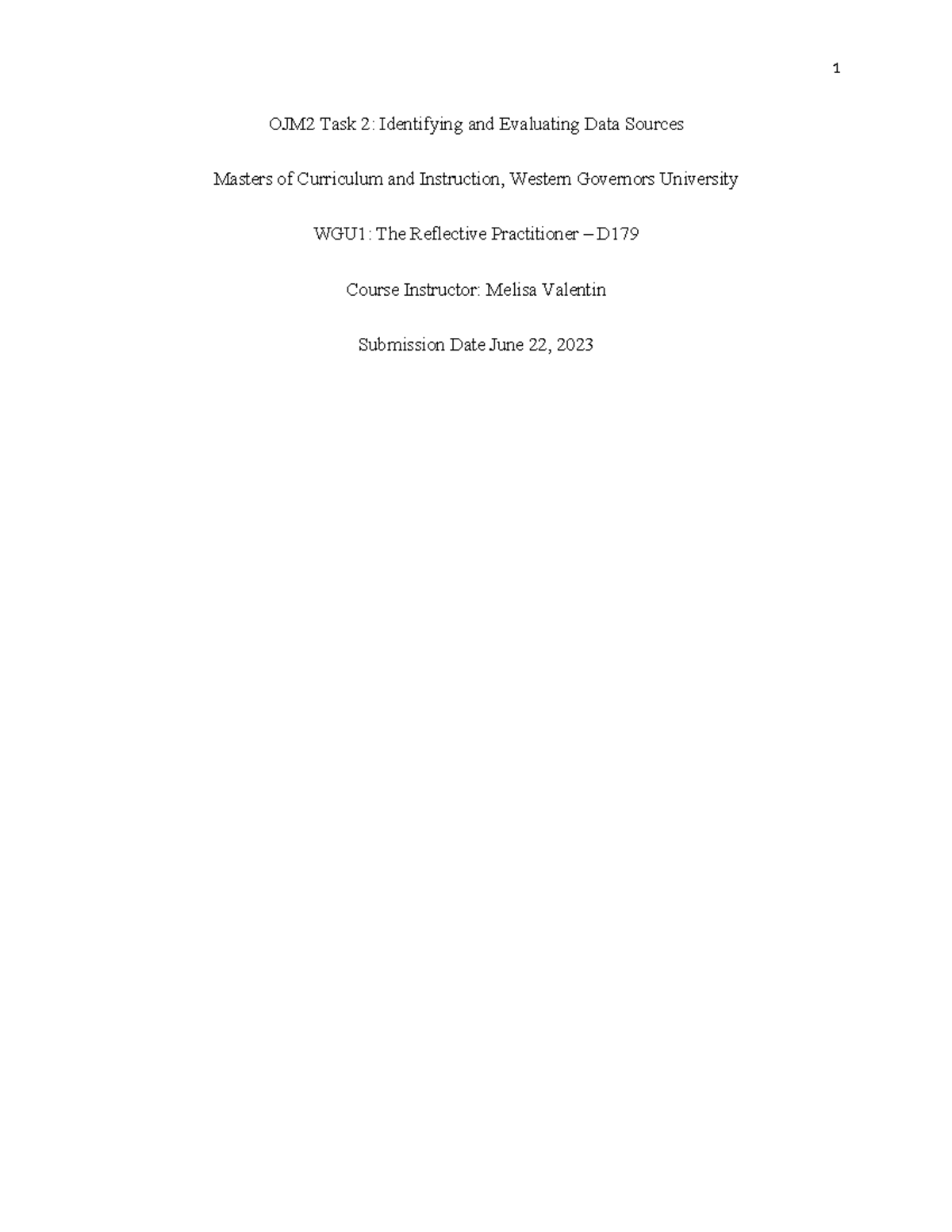 Identifying And Evaluating Data Sources I Teach At A Public Title 1 Elementary School And Have