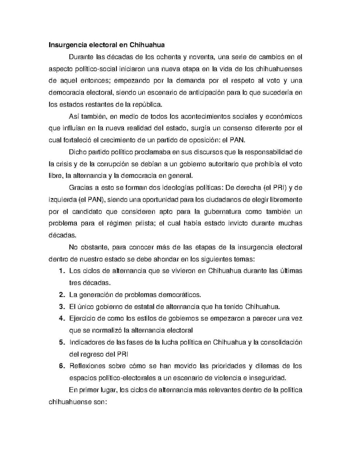 Actividad C4. asdasdf - Insurgencia electoral en Chihuahua Durante las ...