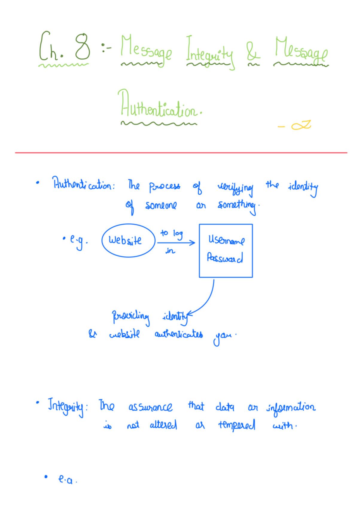Ch. 8 Message Integrity & Message Authentication - Artificial Intelligence - Studocu