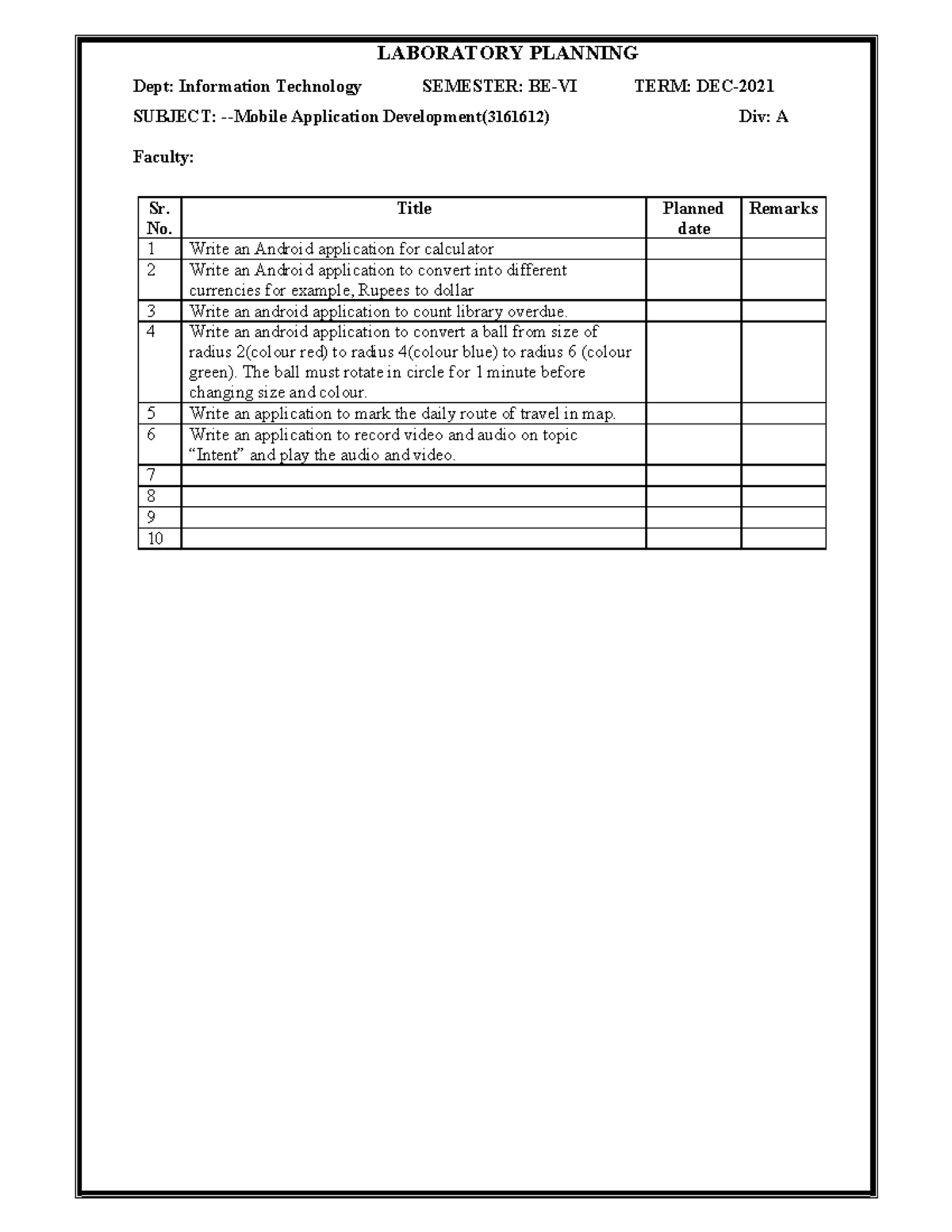 MAD Practical list - Android Application Development - GTU - Studocu