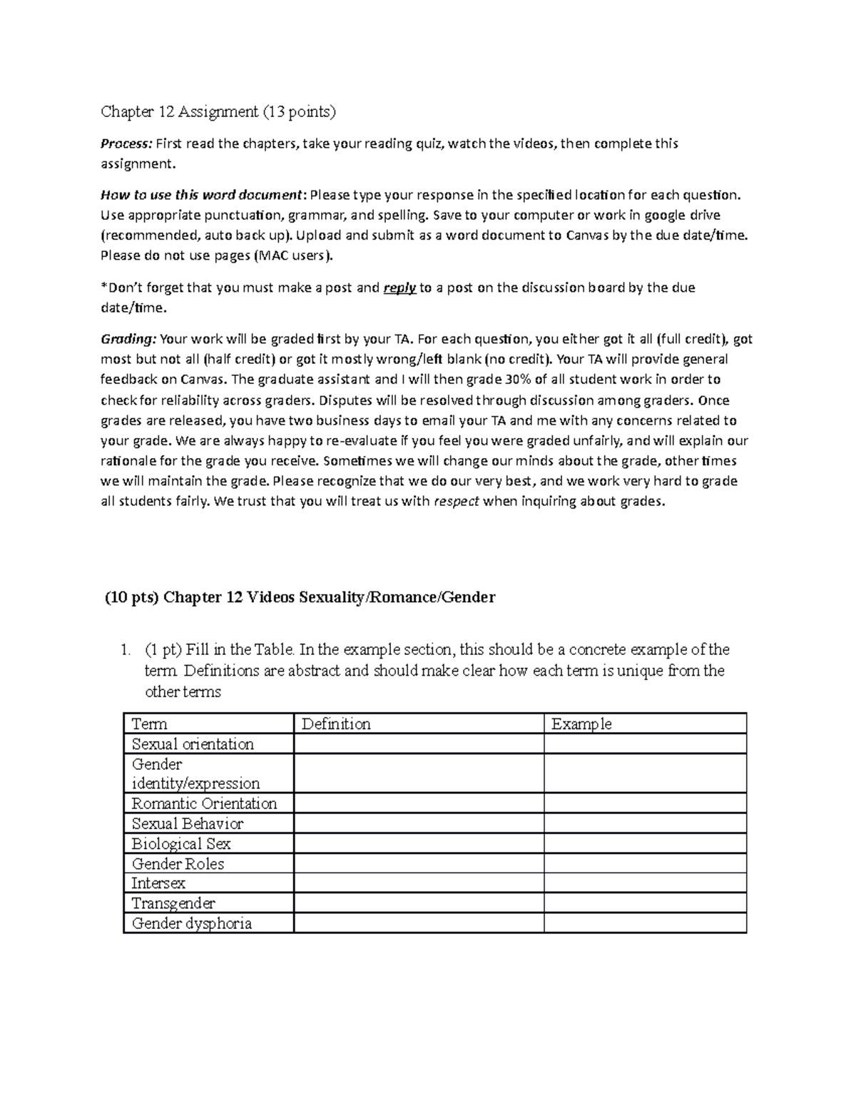 Chapter 12 assignment iconic - Chapter 12 Assignment (13 points ...