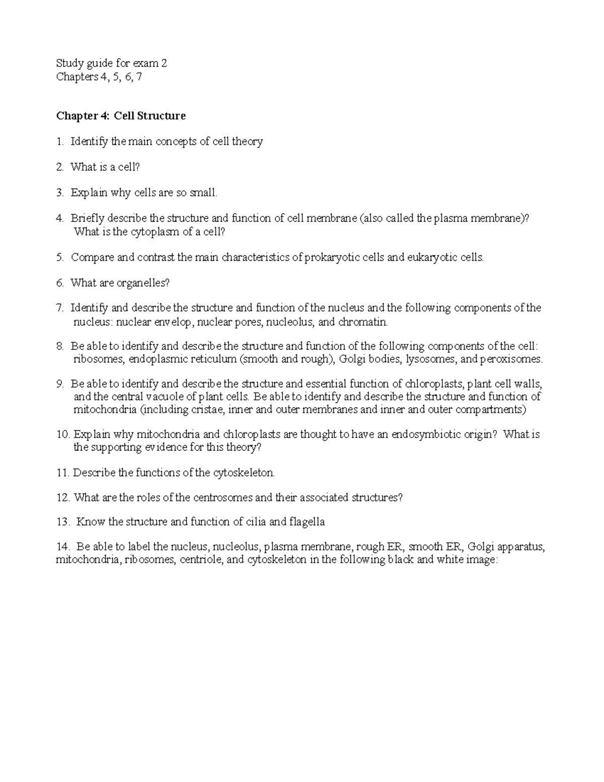 Test 2 study guide - Study guide for exam 2 Chapters 4, 5, 6, 7 Chapter ...