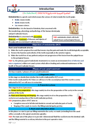 Tooth fracture - endodontic dentistry - Studocu
