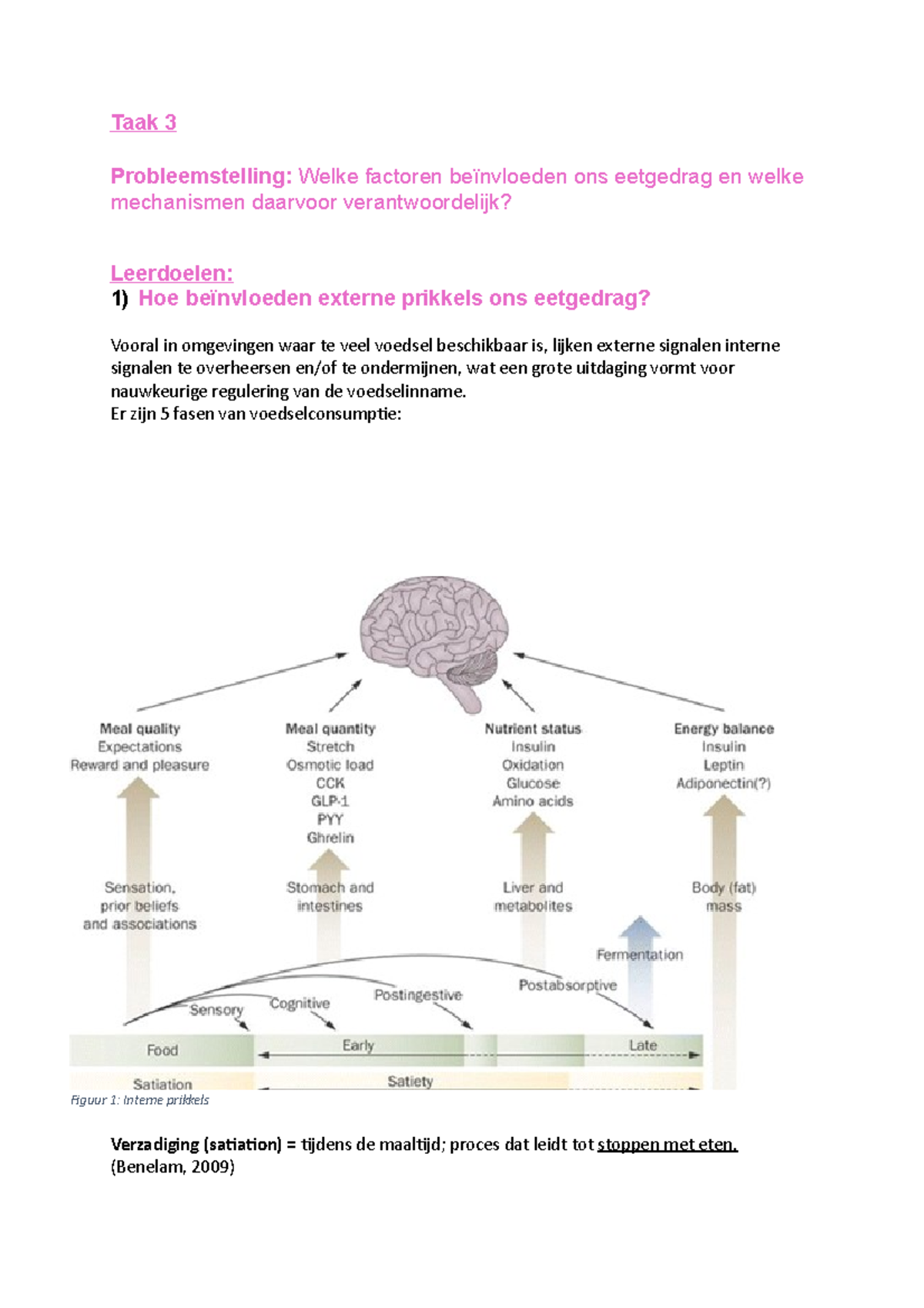 Taak 3-Interne:externe prikkels - Taak 3 Probleemstelling: Welke ...