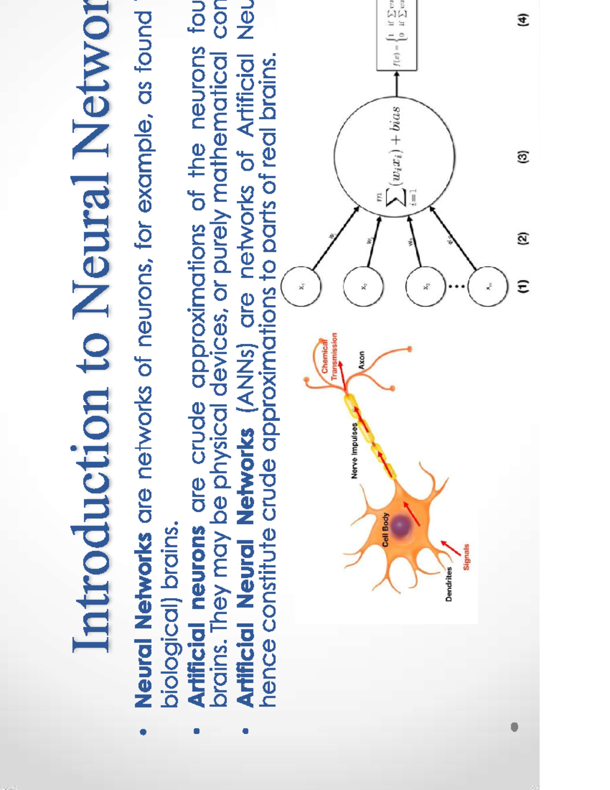 Unit5 - Introduction to Neural Networ Neural Networks are networks of ...