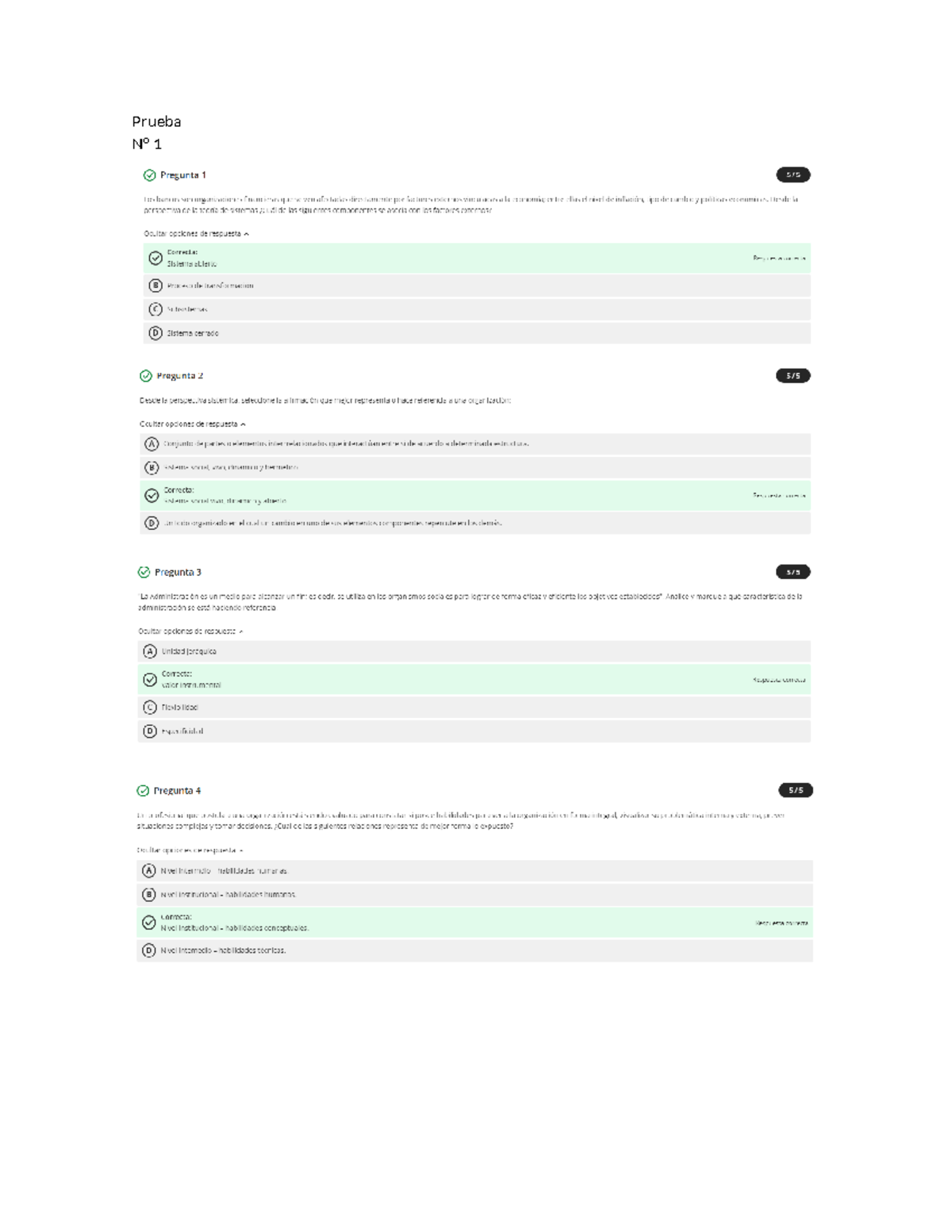 Prueba 1 - Administración y Gestión - Prueba N° 1 - Studocu
