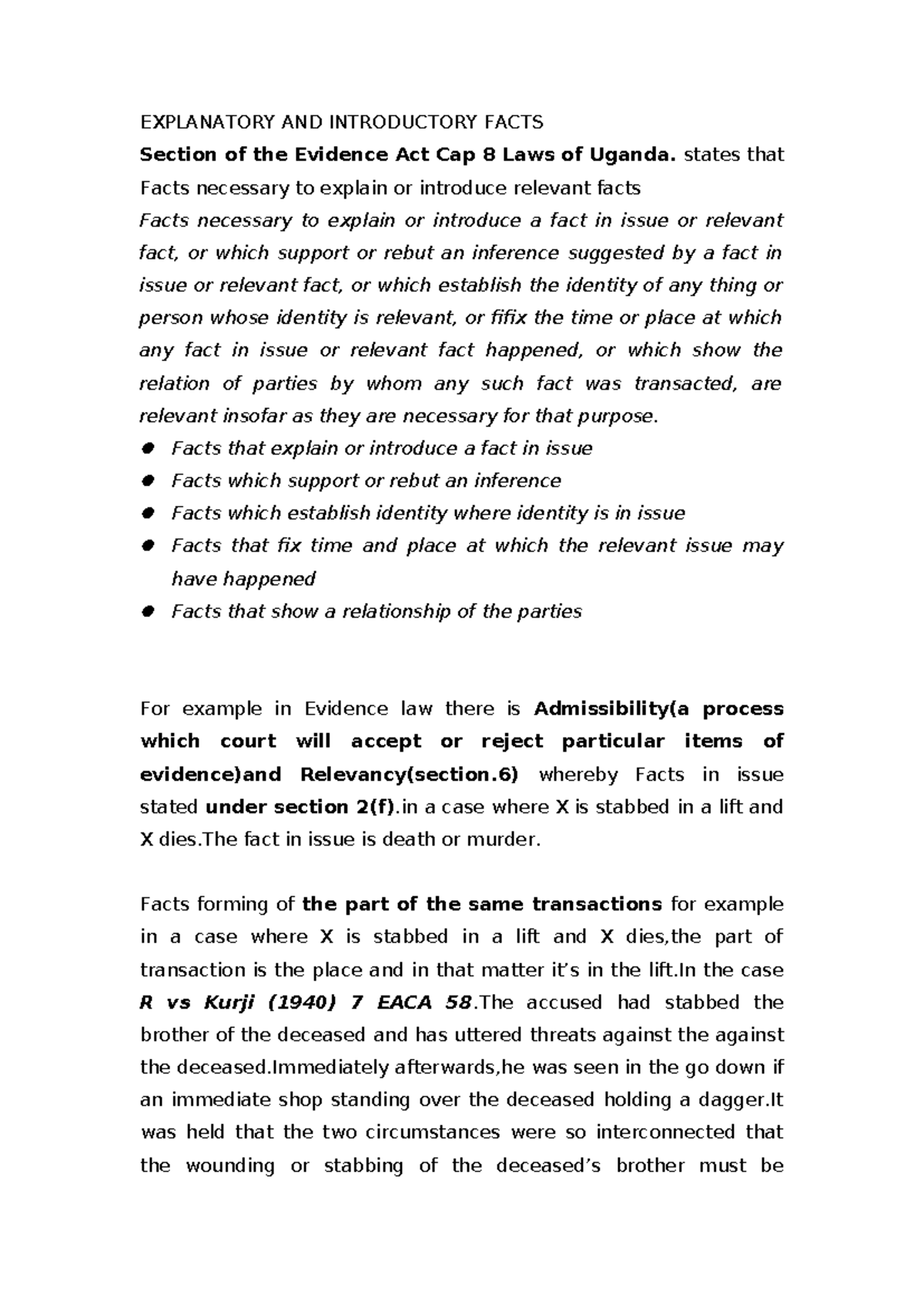 ISMA Evidence CW - GOOD - EXPLANATORY AND INTRODUCTORY FACTS Section of ...