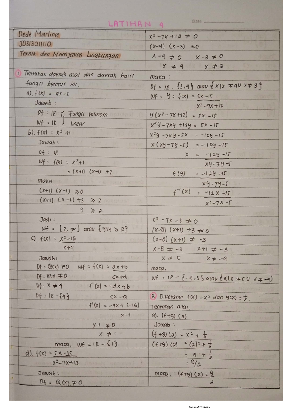 Practical material on mathematical functions - Pengantar Matematika - Studocu