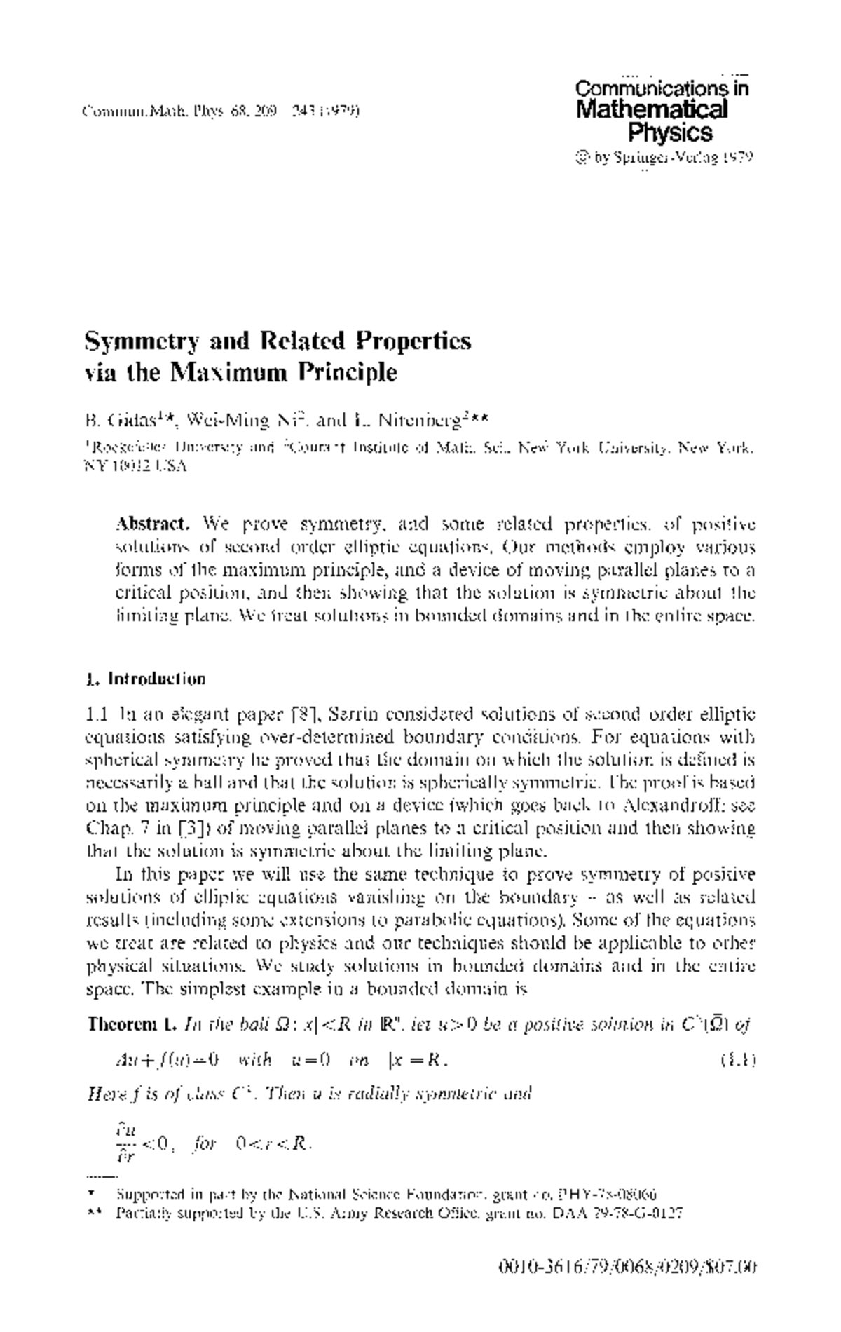 1103905359 - Communications in Commun. Math. Phys. 68, 209—243 (1979) Mathematical Physics © by ...