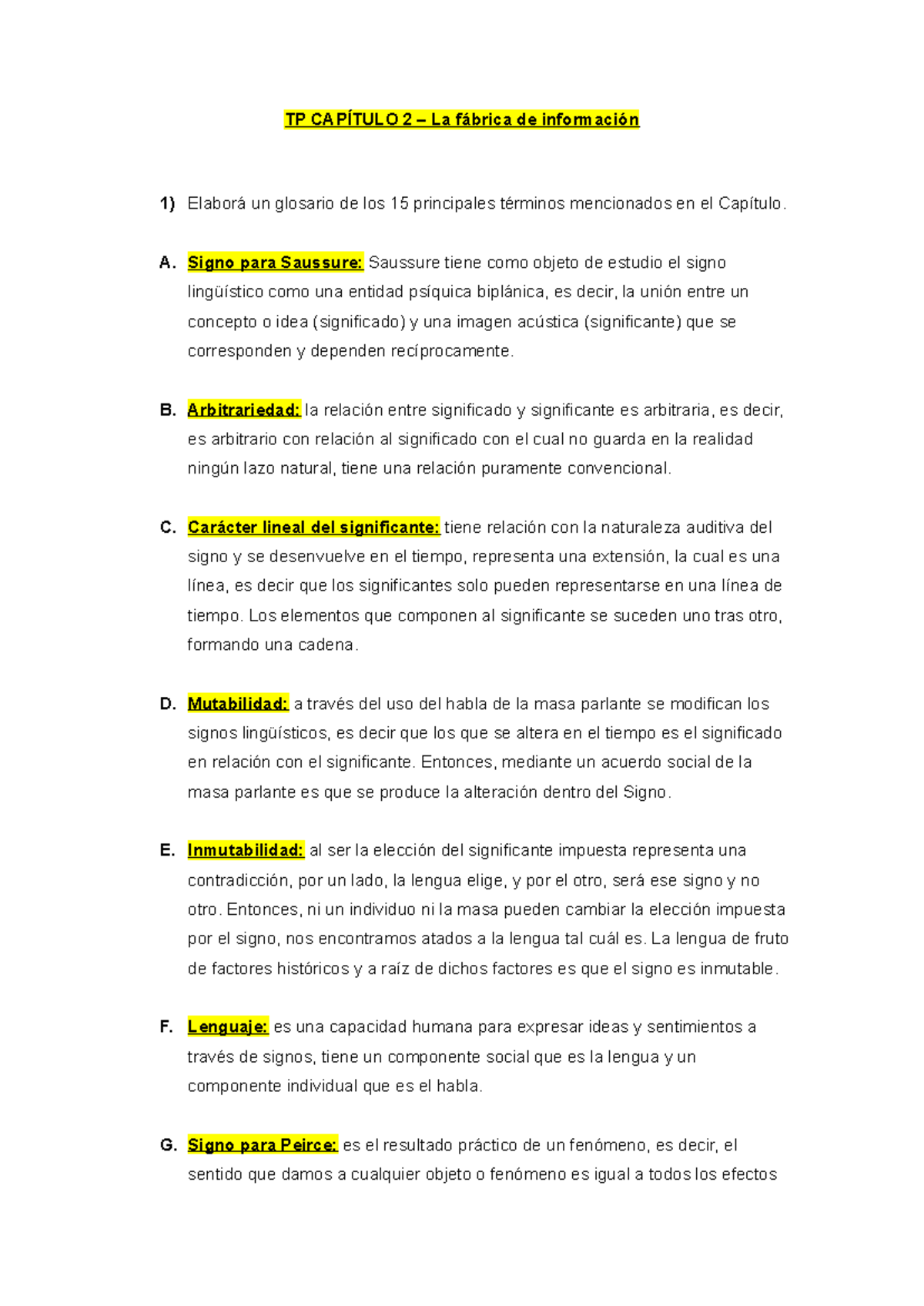 TP CAPÍTULO 2 - IAC - TP CAPÍTULO 2 – La fábrica de información Elaborá un glosario de los 15 ...
