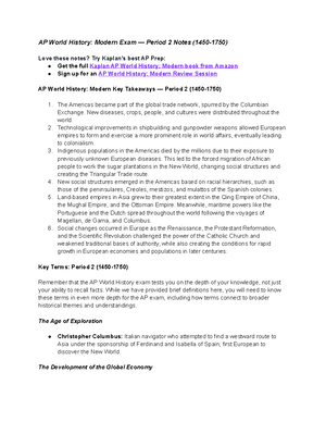 AP World History Unit 1 Review (w-maps) 202001 16 - AP World History ...