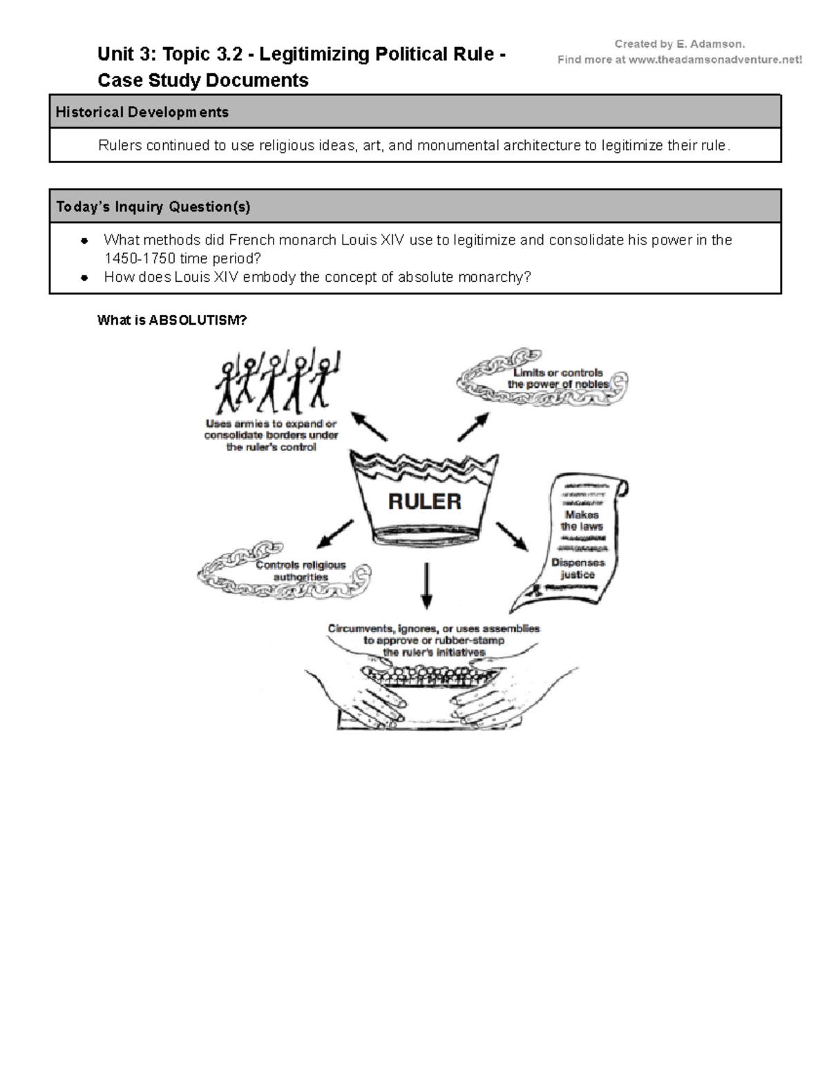 Copy of Unit 3 Legitimizing Political Rule Case Study (Documents ...