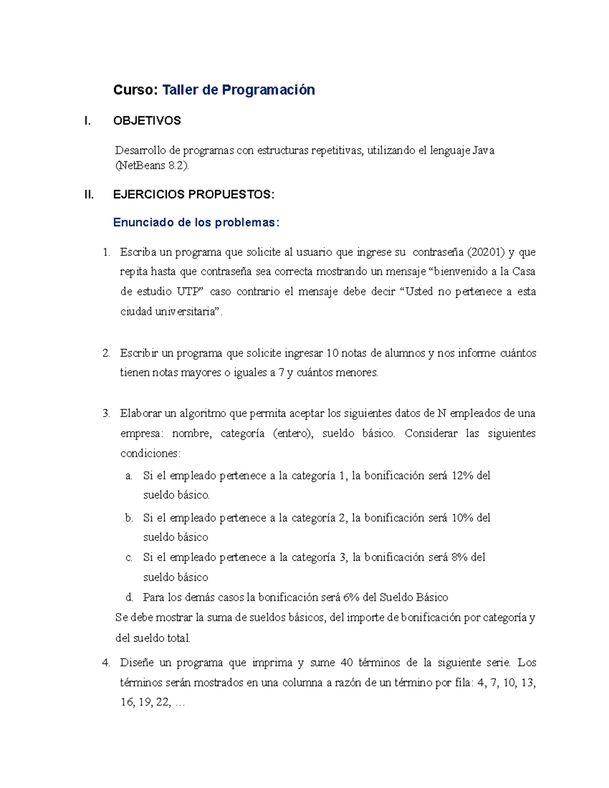 Tarea 6 taller de programación del 2020 - Curso: Taller de Programación ...