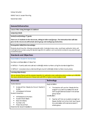 D091 Task 2 - Passed - D091 Task 2 Introduction to Curriculum ...