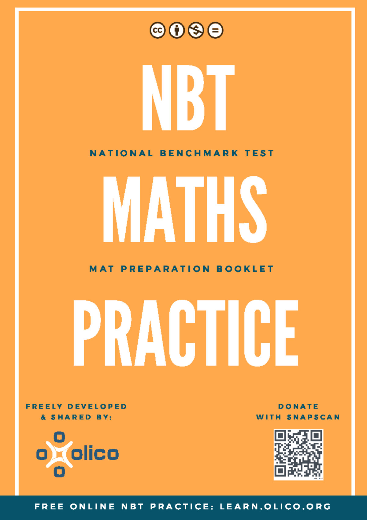 Olico NBT Maths (MAT) Preparation Booklet - NBT MATHS PRACTICE N A T I O N A L B E N C H M A R K ...
