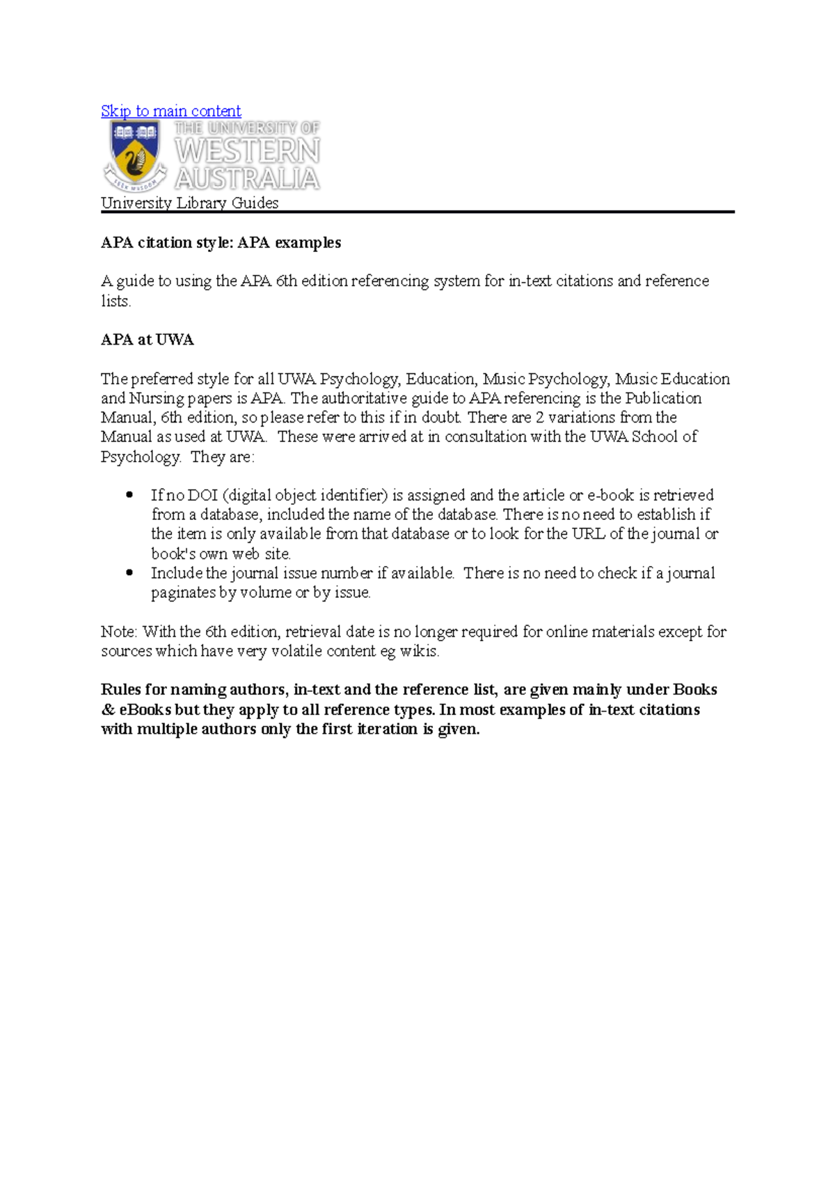 APA 6th Edition - Ugwu Felix Chinedu - Skip to main content University ...